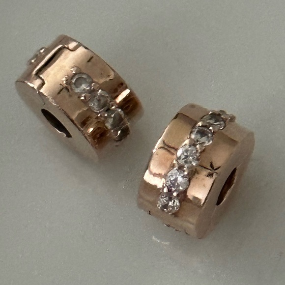Pandora | Jewelry | 2 Pandora Rose Moments Sparkling Row Spacer Clip ...